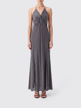 Pinko Robe nuisette midi en jersey avec col am&eacute;ricain et fines bretelles