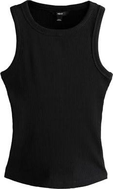 Next Femme Débardeur côtelé à col Nageur Noir 52