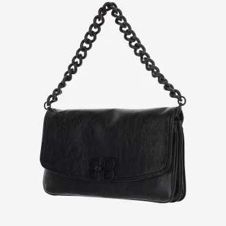 Balenciaga Womens Flap Bag Medium Leather Black Calfskin Handbags Hand