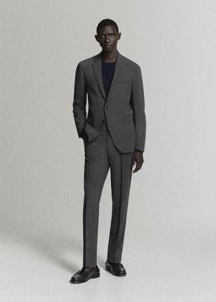 Mango Veste costume Par&iacute;s super slim-fit gris chin&eacute; fonc&eacute; - Homme - 46 - MANGO MAN