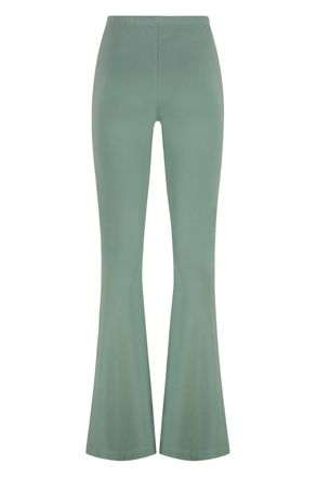Sablyn Womens Bailey Flared Trousers Green Viscose