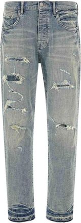 Purple Straight Leg Jeans - Hellblau