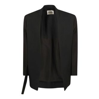 Jil Sander Offener Blazer mit G&uuml;rtel - - Jackets - Damen - Schwarzk - 2XS