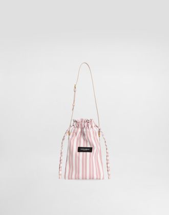 Dolce & Gabbana Essenza Bag In Striped Poplin - Frau Schulter- Und Umh&auml;ngetaschen Multicolor Onesize