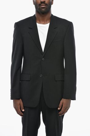 Balenciaga Einreihiges Wollsakko mit 2 Kn&ouml;pfen, klassischem Revers und zentralem Schlitz Balenciaga