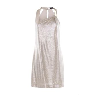 Nenette Femme, Robes, Beige, Taille: 36 FR Mini-robe M&eacute;tallis&eacute;e