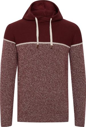 Indicode Lynde Herren Strickpullover Feinstrick Pullover mit Kapuze, Größe:XXL, Farbe:Bordeaux (201)