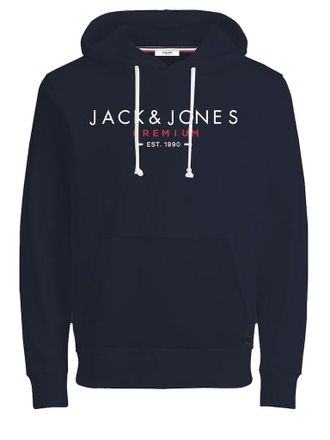 Jack & Jones Herren Jprbluclub Sweat Hood Bmuss24 Kapuzenpullover, Navy Blazer, S
