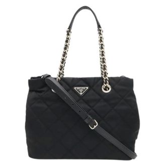 Prada Sac cabas vintage doccasion - Femme - Pre-owned - Noir - Taille: ONE Size