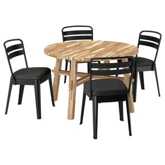 IKEA SKOGSTA / RAMSN&Auml;S Tisch und 4 St&uuml;hle