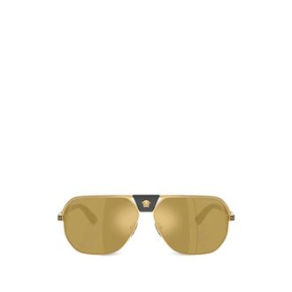 Versace Homme, Accessoires, Jaune, Taille: 61 MM 10025A Lunettes de soleil