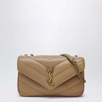Saint Laurent Loulou Crossbody-Tasche aus beigem Leder
