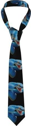 Generic Cravate Homme Motif Serpents Bleus Fine Tie &Eacute;troit Cravates Homme Pour Remise De Dipl&ocirc;me Affaires Accessoires