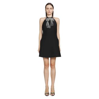 Valentino Embroidered Crepe Couture Mini Dress