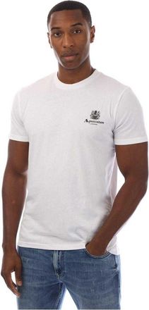 Aquascutum London T-Shirt f&uuml;r Herren, Rundhalsausschnitt (Wei&szlig;/Schwarz)