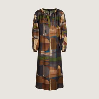 SOEUR ROBE VANZY VERT/MARRON