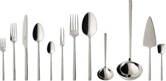 Villeroy & Boch La Classica Besteckset 70-teilig Silber, Sp&uuml;lmaschinenfest, Besteck Set f&uuml;r 12 Personen, Besteckset Platin, Besteck, Edelstahl