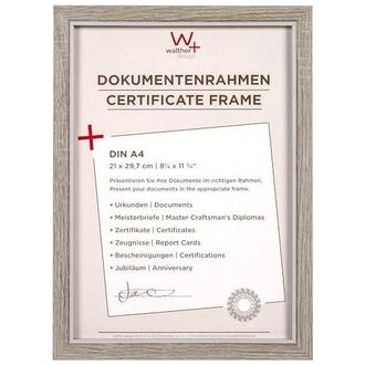 Walther Design Hygge NC130D Cadre Photo En Bois, DIN A4 21 x 29,7 cm, Gris