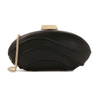Kazar Schicke schwarze ellipsenf&ouml;rmige Clutch-Tasche - - Bags - Damen - Schwarzk - ONE SIZE