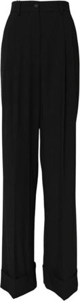 Dolce & Gabbana Femme, Pantalons, Noir, Taille: 34 FR Pantalon Taille Haute
