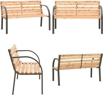 vidaXL Kinder-Gartenbank 81 cm Chinesisches Tannenholz - Holz Gartenbank - Kinder Gartenbank - Outdoor M&ouml;bel - Gartenm&ouml;bel Set - Tisch Und St&uuml;hle - Home &