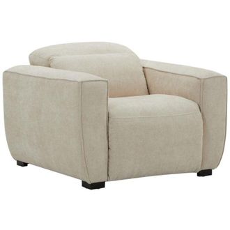Vente-Unique Vente-unique - Fauteuil relax électrique en tissu beige lagundi