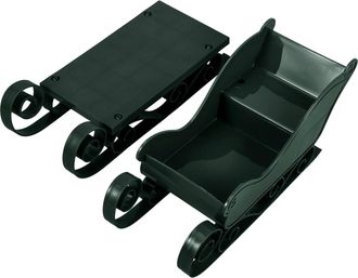 Soimiss 2 St&uuml;ck Miniatur Weihnachts Schlitten und Skibrett Dekoration Gr&uuml;n f&uuml;r Schreibtisch Weihnachtsbaum Festtagsdeko