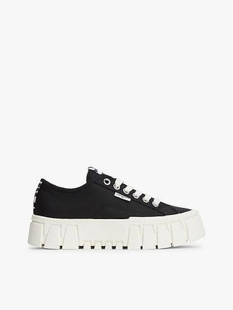 Tommy Hilfiger Baskets compens&eacute;es motif z&egrave;bre semelle cuvette