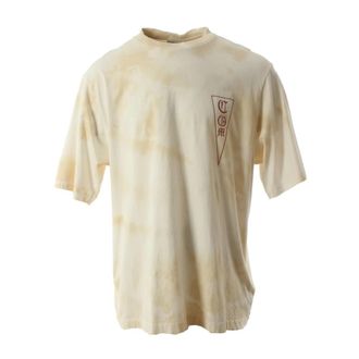 Marcelo Burlon Tie&dye Oversized T-Shirt - - Tops - Herren - Beige - XS