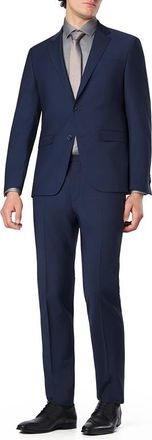 Daniel Hechter Herren Anzug blau Schurwoll-Stretch