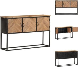 vidaXL Sideboard 120x30x75 cm Akazie Massivholz - Industrielles Design - Sideboard - Akasienholzmöbel - Wohnraumgestaltung - Regal