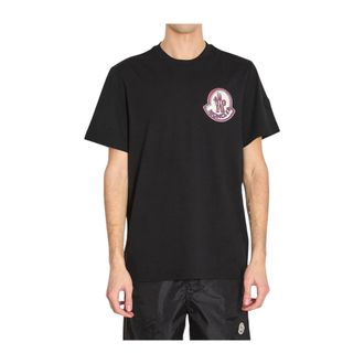 Moncler Homme, Tops, Noir, Taille: L Logo Patch T-Shirt