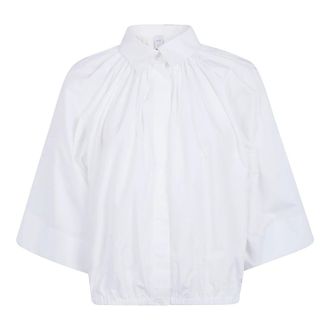 Patou Femme, Blouses et Chemises, Blanc, Taille: 38 FR Cropped Sleeves Volume Blouse