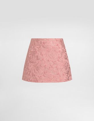 Dolce & Gabbana Floral Matelass&eacute; Jacquard Miniskirt - Frau R&ouml;cke Multicolor 38