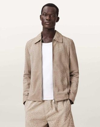 AllSaints Hockley - Veste en daim - Marron pasilla