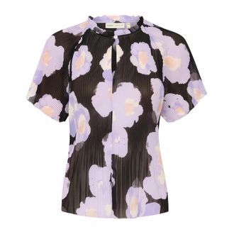 Inwear Lavendel Poetic Flower Plissee-Top Bluse - - Blouses & Shirts - Damen - Mehrfarbig - L