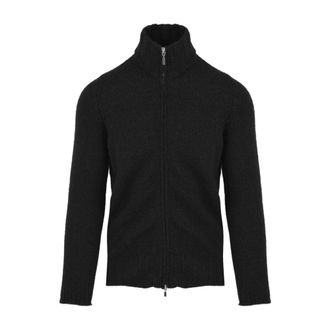 FILIPPO DE LAURENTIIS Sweater mit durchgehendem Rei&szlig;verschluss in Flaschengr&uuml;n - - Knitwear - Herren - Schwarzk - L