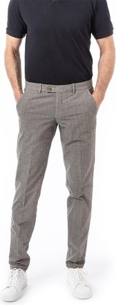 Hiltl Herren Hose grau kariert Slim Fit