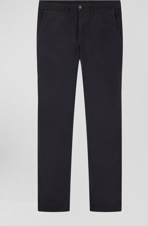 Eden Park Pantalon Chino En Piqu&eacute; De Coton Stretch Et Modal Gris Coupe Regular