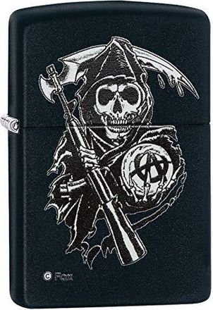 Zippo 2.003.710 Feuerzeug Sons of Anarchy, SOA, schwarz matt