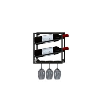 Generic Weinflaschenhalter, Weinregal Wand, Stilvoll und Modern, Stark und Stabil, Platzsparend, für Restaurants, Wohnzimmer, Bars, Weinkeller(Black,X-Small)