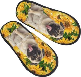 Generic Accueil Pantoufles Animaux Dr&ocirc;les Unisexe Pantoufles En Coton R&eacute;utilisables Hiver Chausson Pour Spa Homme Voyage L