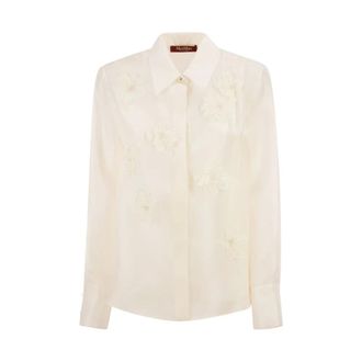 Max Mara Damen, Blusen & Hemden, Wei&szlig;, MGr&ouml;&szlig;e