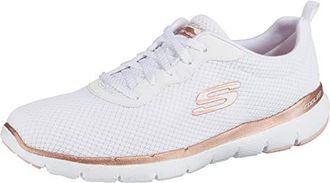 Skechers Femme Flex Appeal 3.0-First Insight Baskets, Blanc (White Mesh/Rose Gold Trim Wtrg), 36 EU