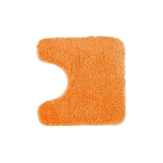 WohnDirect Tapis de Bain Orange - 45x45cm avec Encolure pour WC - pour cr&eacute;er Un Set de Tapis de Bain - Antid&eacute;rapant, Absorbant et Doux