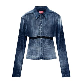 Diesel Femme, Blouses et Chemises, Bleu, Taille: 40 FR De-Sindi-Fsj Shirt
