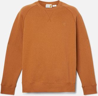 Timberland Exeter River Sweatshirt mit geb&uuml;rsteter R&uuml;ckseite und Rundhalsausschnitt f&uuml;r Herren in Braun, Herren, Braun, Gr&ouml;&szlig;e