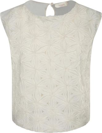 Incotex Femme, Blouses et Chemises, Blanc, Taille: 38 FR Chemisier Textur&eacute; Gaufr&eacute;