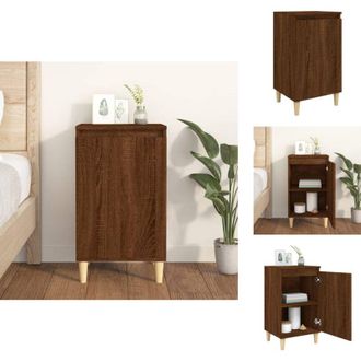 vidaXL Nachttisch Braun Eichen-Optik 40x35x70 cm Holzwerkstoff - Nachttisch - Holzm&ouml;bel - Wohnzimmerm&ouml;bel - Esszimmerm&ouml;bel - Schlafzimmerschrank