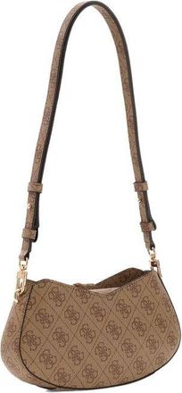 Guess Womens Shoulder Bag Latte Logo Polyurethane - Shoulder-Bags